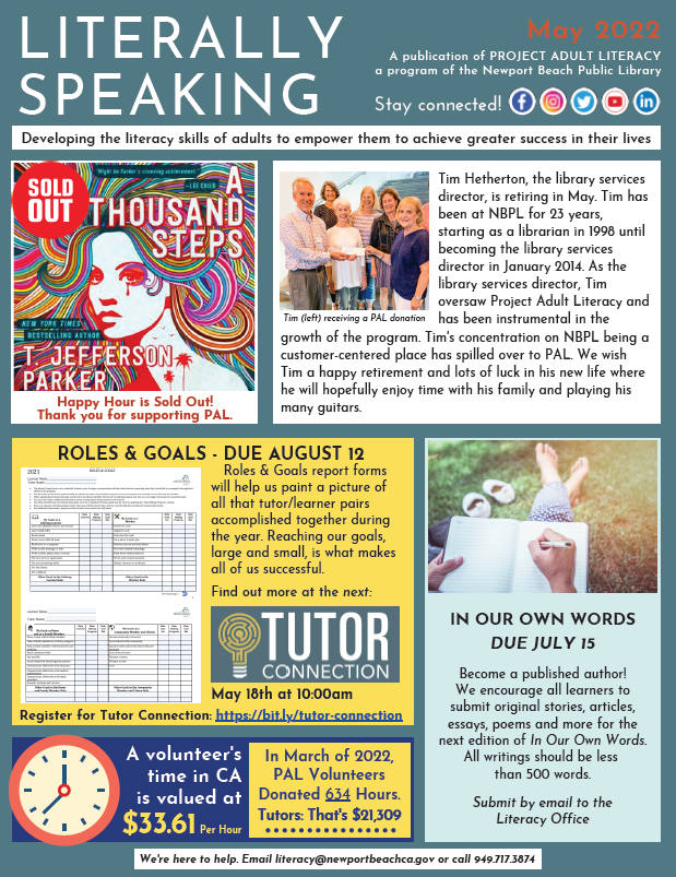 Literacy Services | Newport Beach Library